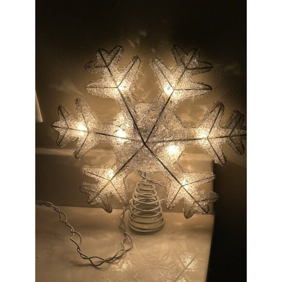 St. Nicholas Square | Holiday | Snowflake Christmas Tree Topper Inch ...